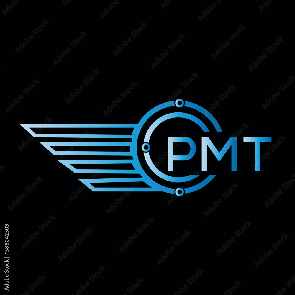 PMT letter logo. PMT blue vector image on black background. PMT ... PMT letter logo. PMT blue vector image on black background. PMT ...
