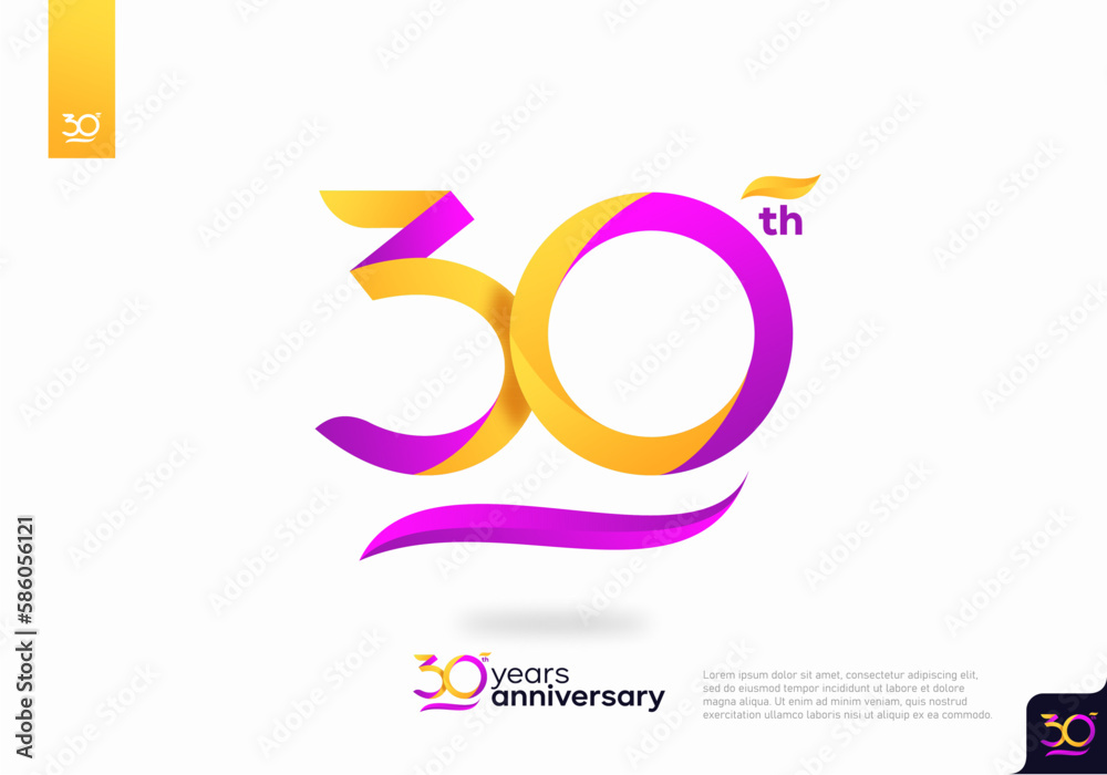 Number 30 logo icon design, 30th birthday logo number, 30th anniversary ...