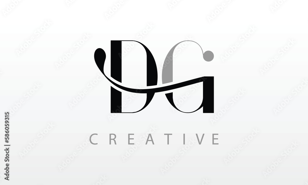 Initial Letter DG Logo. DG Letter Design Vector Illustration. Stock ...