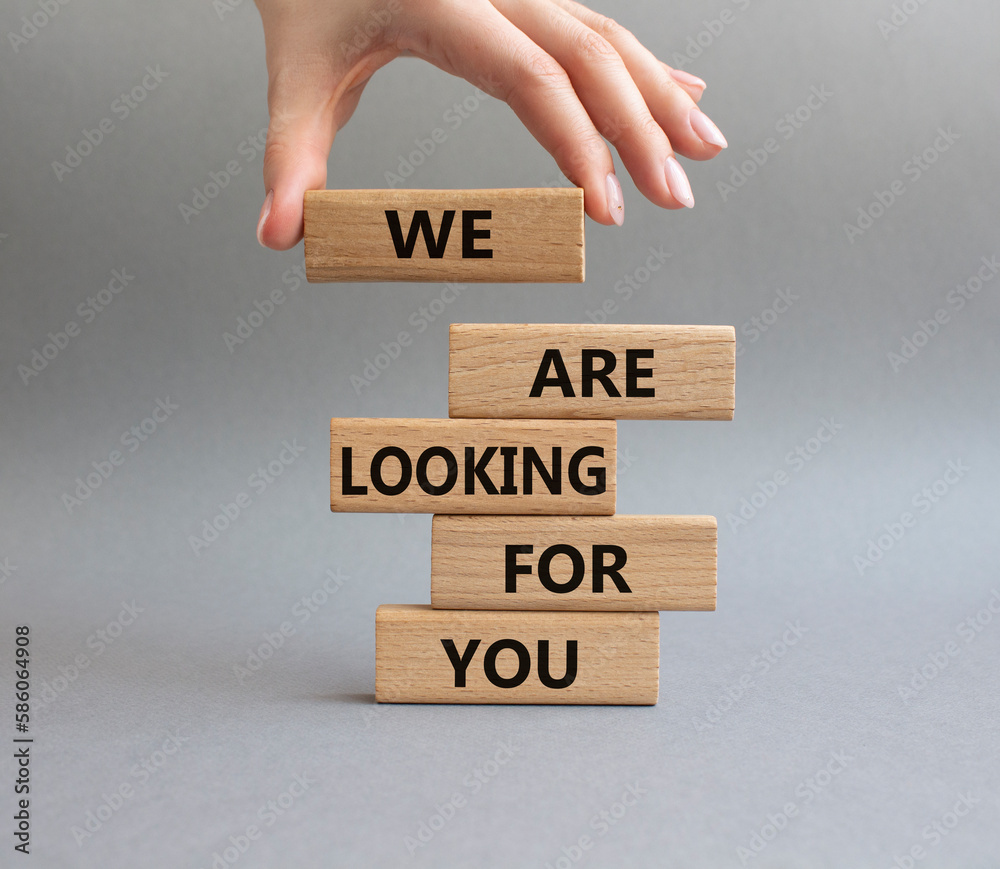 Tell us what you think symbol. Wooden blocks with words Tell us what ...