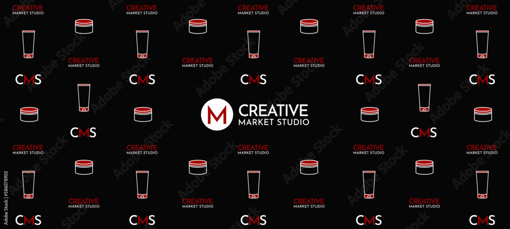 Black & White Advertising Media Wall With Product Display, Back Drop ...