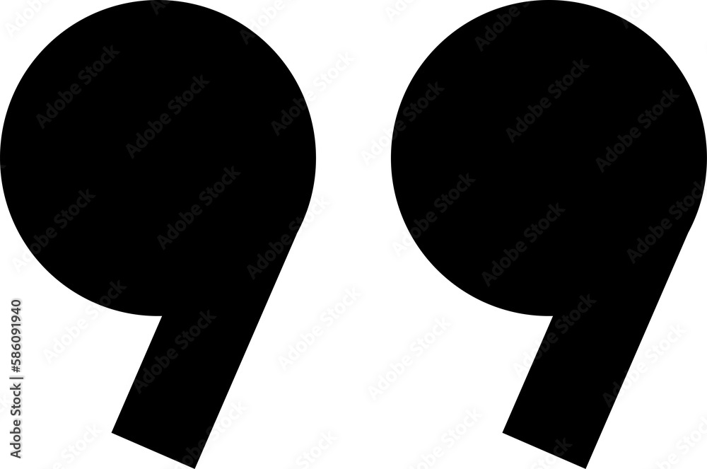 Quote mark icon. Quotation symbol in png. Quote icon on transparent ...