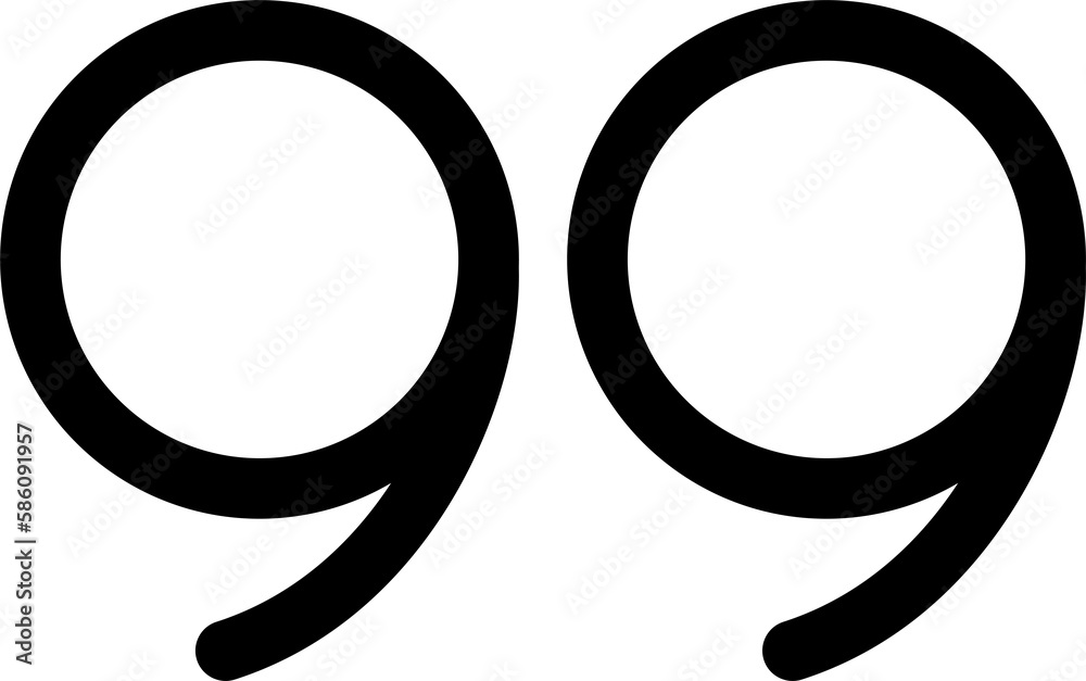 Linear quote mark icon. Outline quotation symbol in png. Line quote ...