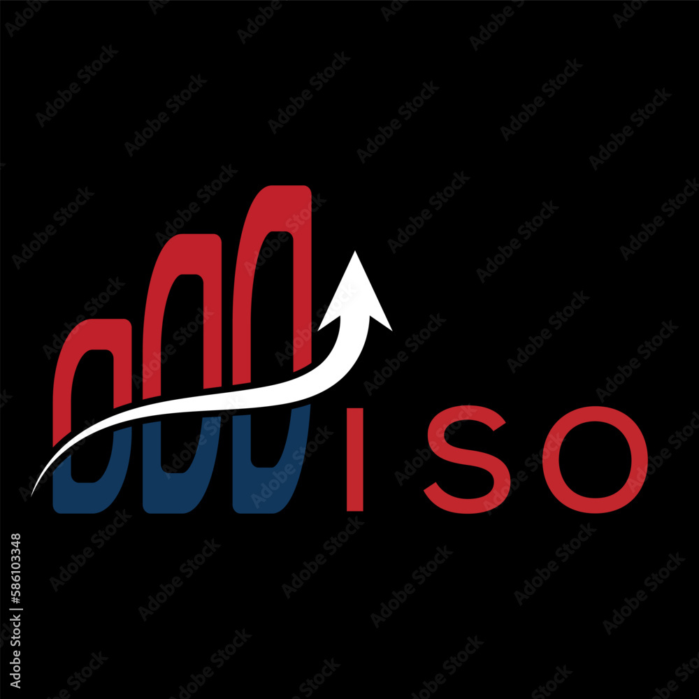 ISO letter logo. ISO Red and Blue Shield Emblem Logo Template. ISO ...