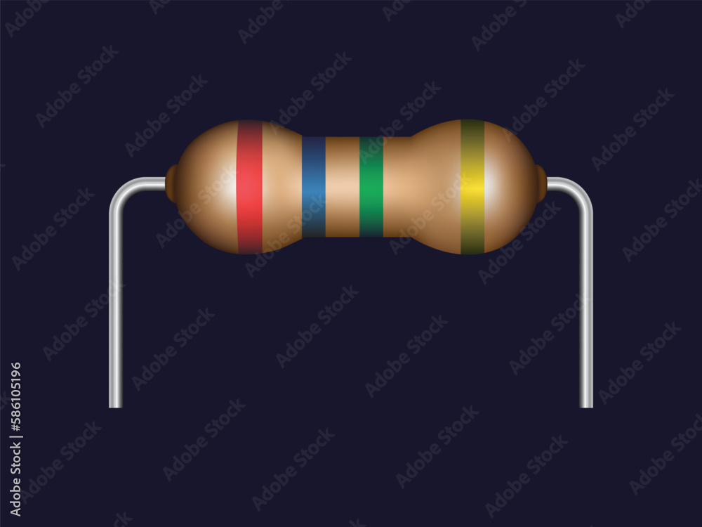 Electrical resistor isolated on a white background. Filled flat sign ...