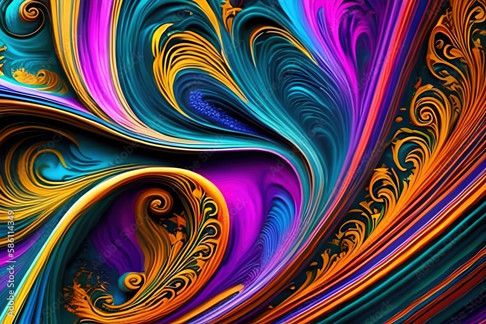 Howling color Vortex of Intricate and Wild Swirls: Stunning High ...