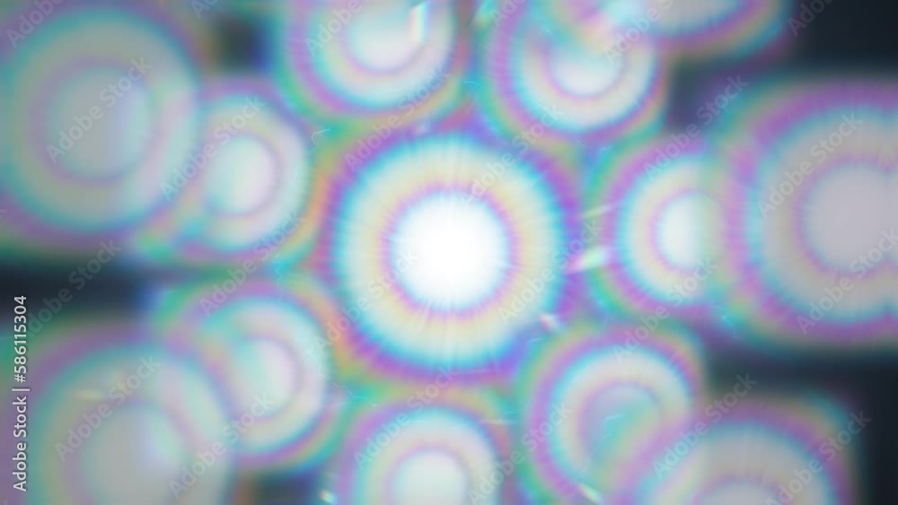 Prism circular lens increasing light intensity animation background. 2D ...