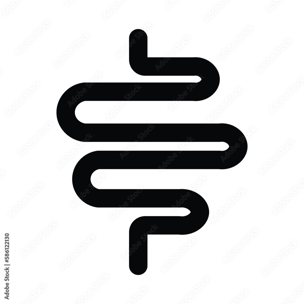 Gut constipation icon design,Intestines icon, symbol of digestion ...