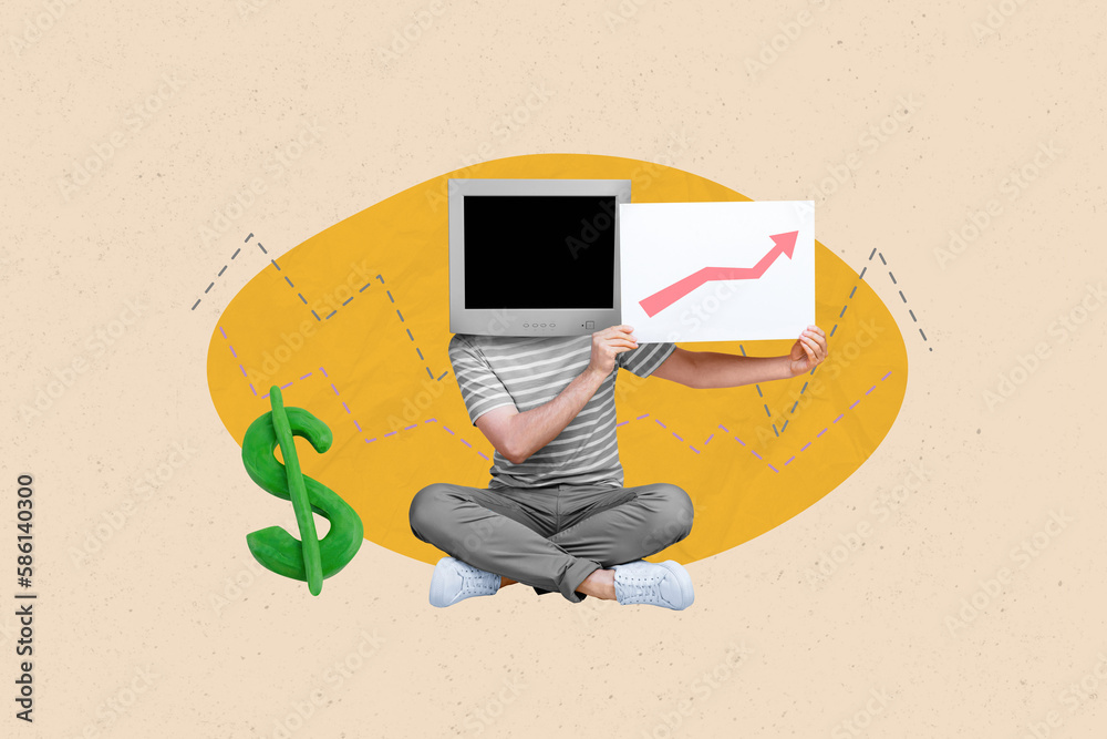 Psychedelic absurd collage artwork sketch of weird man sitting showing ...