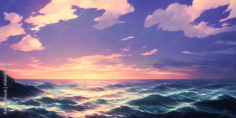 Anime background wallpaper, 4K wallpaper Stock Illustration | Adobe Stock