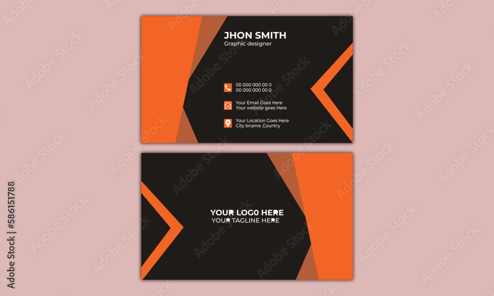 luxery Visiting card for business and personal use with geomatric ...