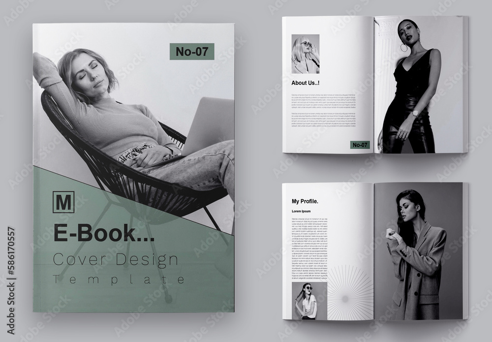 E Book Magazine Template Stock テンプレート | Adobe Stock
