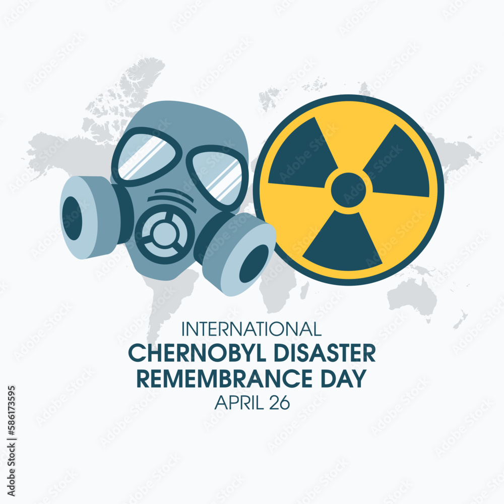 International Chernobyl Disaster Remembrance Day vector. Radiation ...