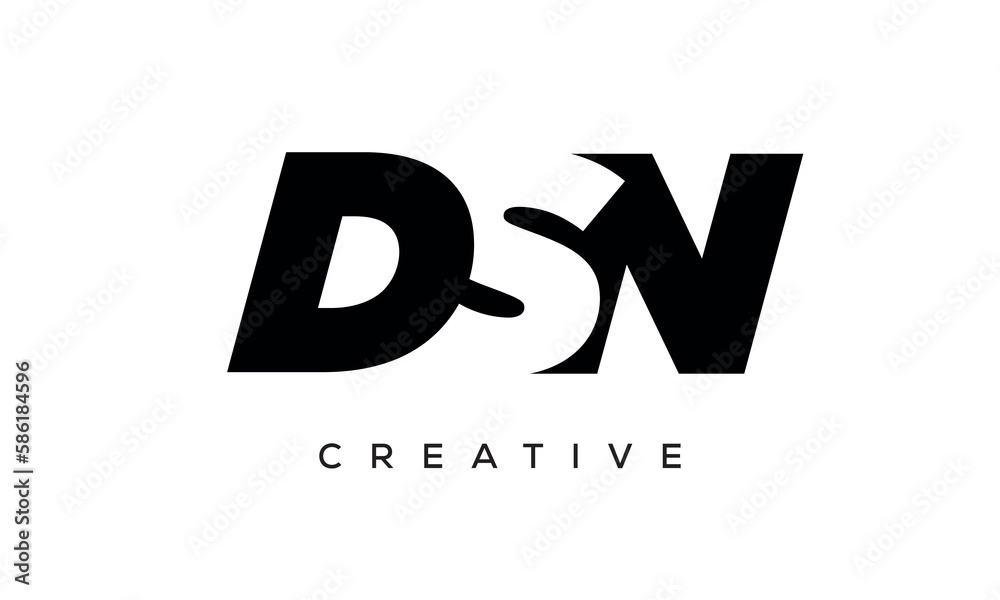 DSN letters negative space logo design. creative typography monogram ...