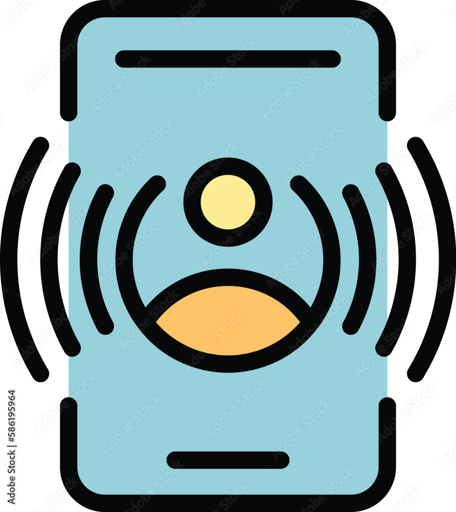 Ringing phone icon. Outline Ringing phone vector icon for web design ...
