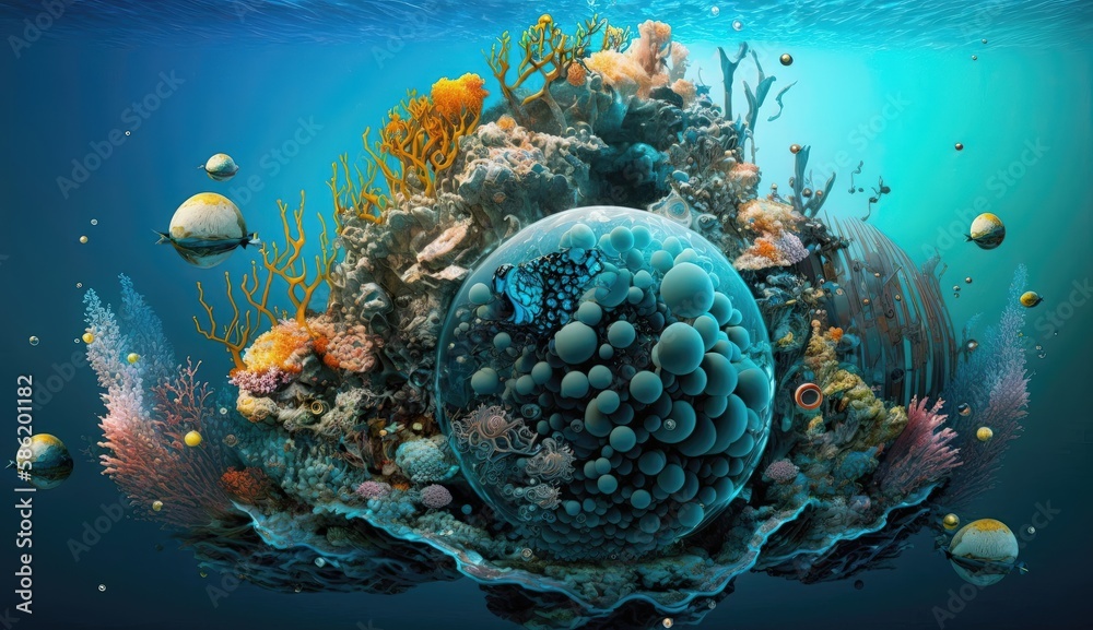 This stunning digital art representation depicts the devastating impact ...