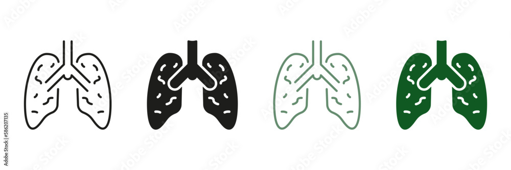 Pneumonia, Asthma, Viral Disease. Pneumonia Lungs Sign. Inflammatory ...