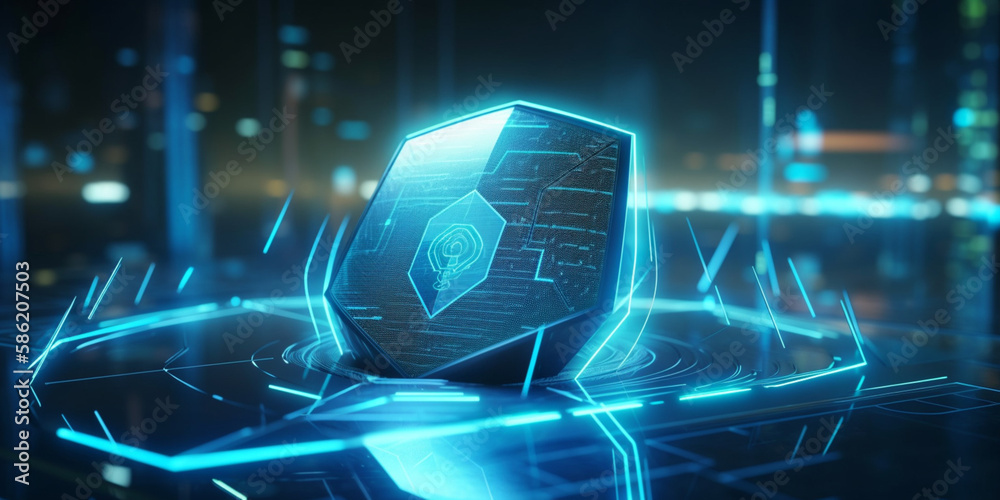 Technology on data connections futuristic background, center panel ...