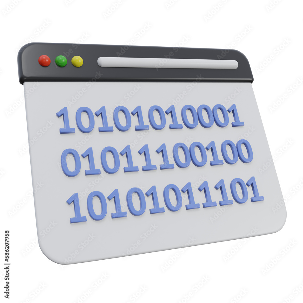 data encryption 3d render icon illustration with transparent background ...