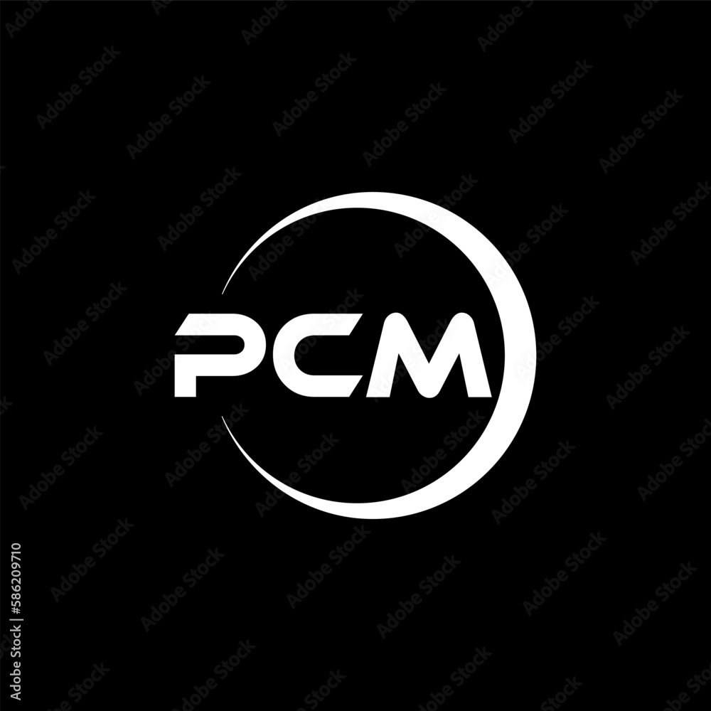 PCM letter logo design with black background in illustrator, cube logo ... PCM letter logo design with black background in illustrator, cube logo ...
