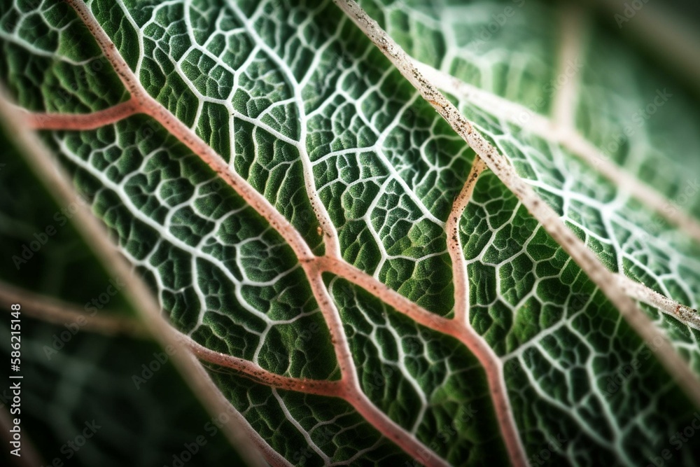 Plant tissue Structure, section (tissue) of stem plant tissue under a ...