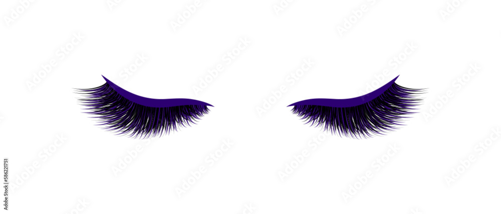 Eyelashes extensions vector Illustration. lashes logotype with extra ...