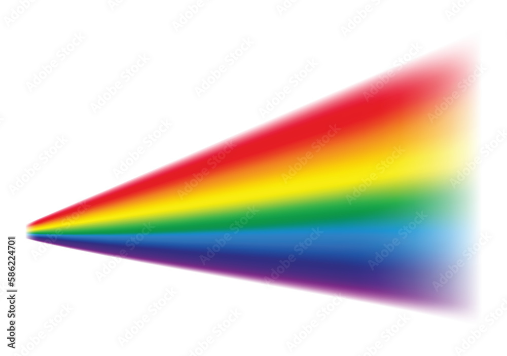 Dispersion light. Optical light dispersion effect. Refraction of the ...