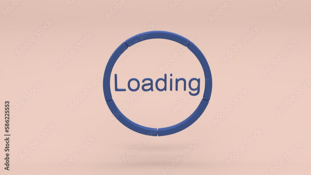circle loading in blue color on plain background full HD Stock ビデオ ...