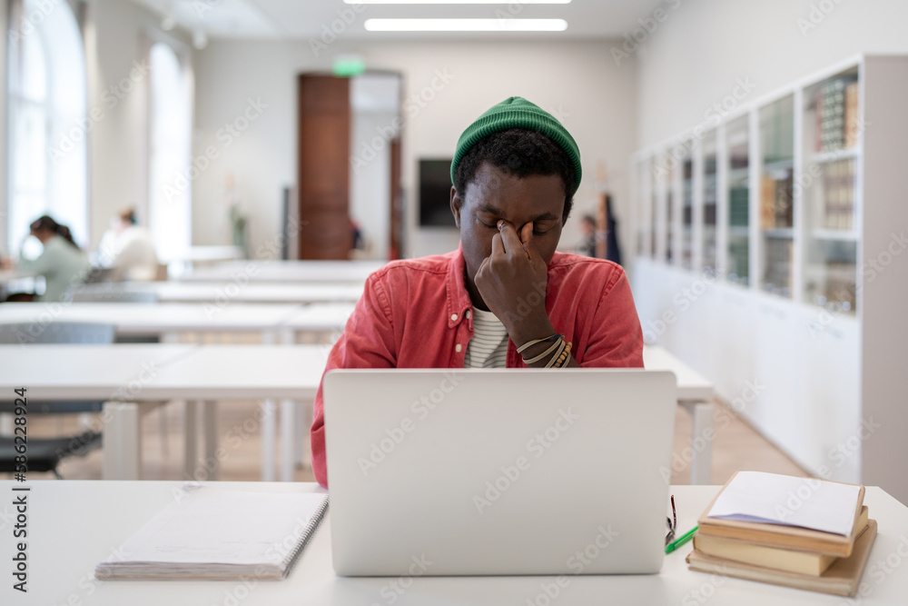Frustrated Student Computer