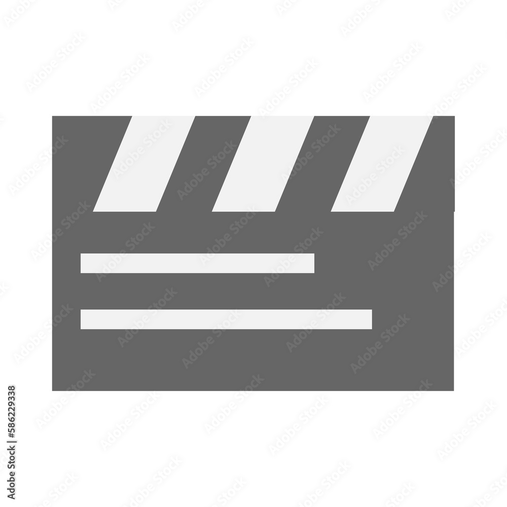 Grey Clapper Board Icon Pack suitable for business, education ...