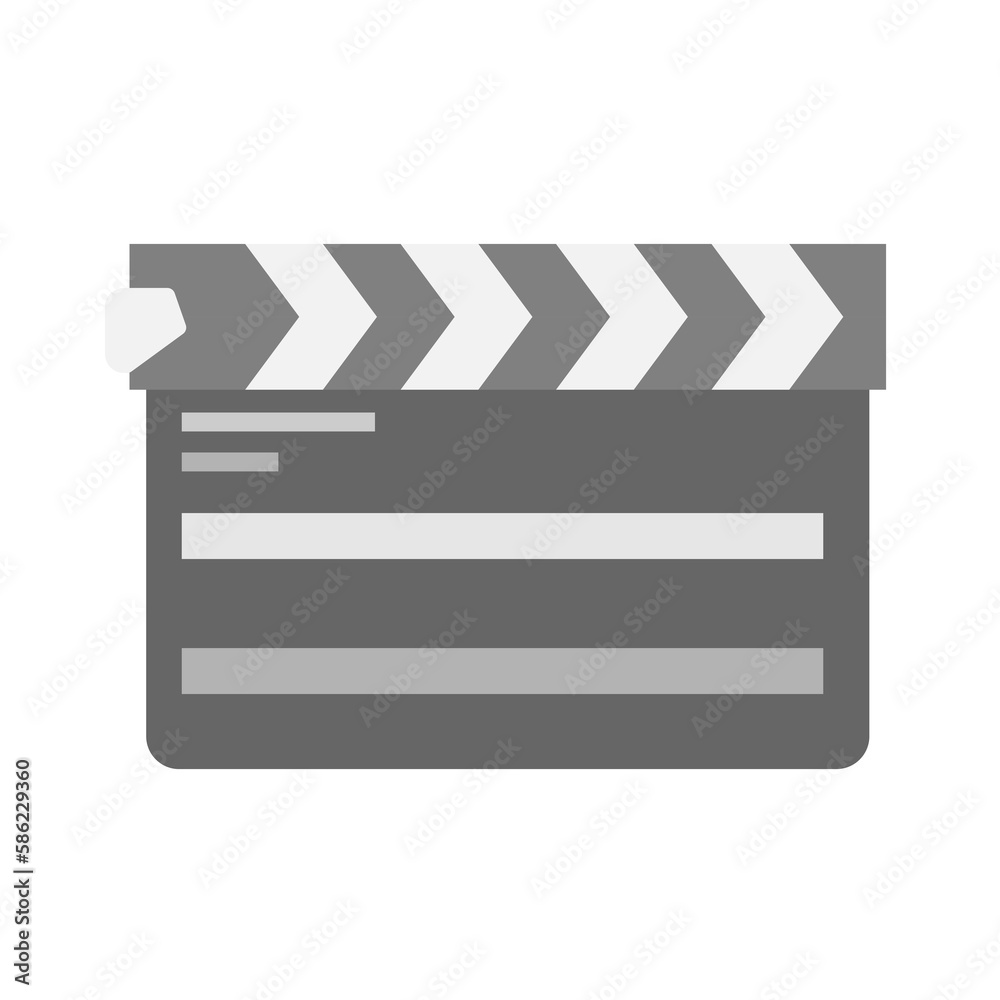 Grey Clapper Board Icon Pack suitable for business, education ...