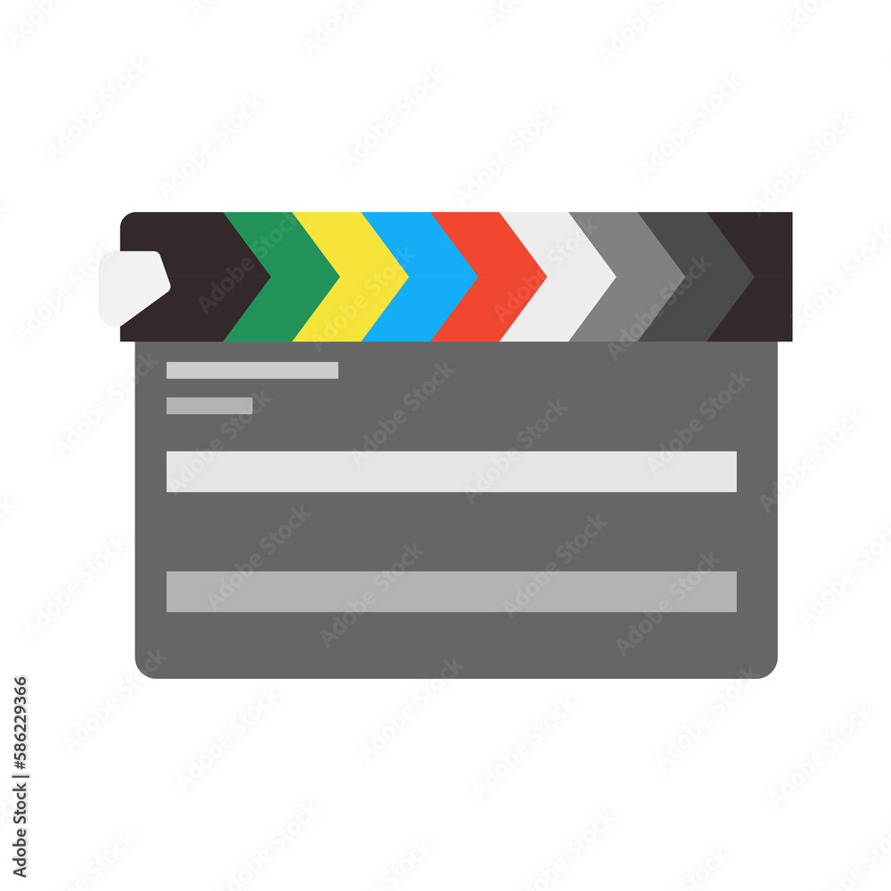 Color Clapper Board Icon Pack suitable for business, education ...