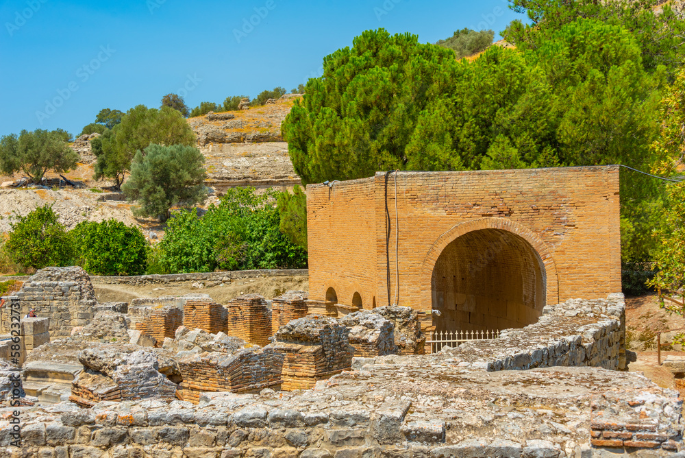 Odeon at Archaeological Site of Gortyna at Crete, Greece Stock Photo ...
