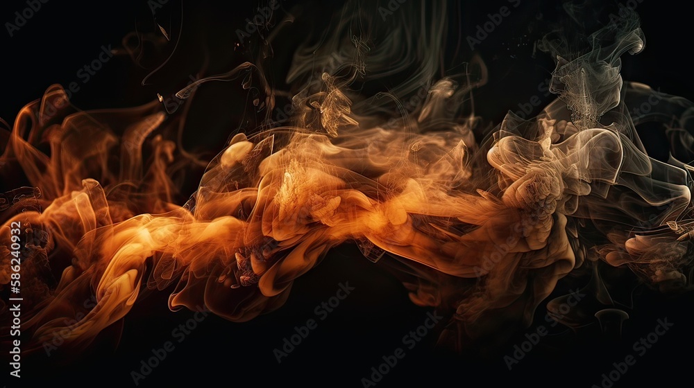 Fire flames texture on isolated black background. Perfect texture ...