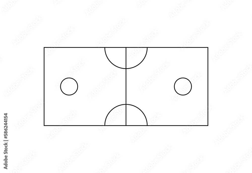 Layout Court of "Sepak Takraw", is a foot volleyball game, quite ...