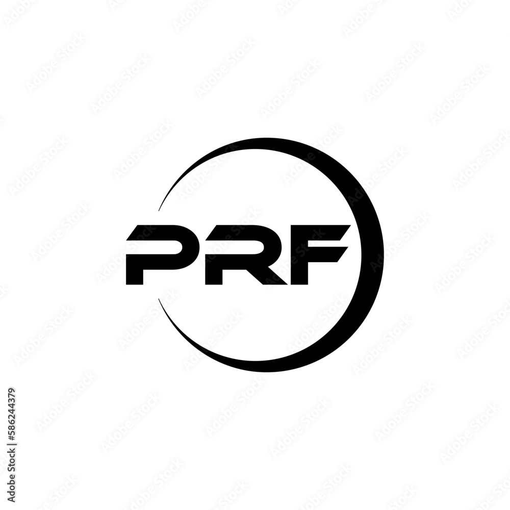 PRF letter logo design with white background in illustrator, cube logo ...