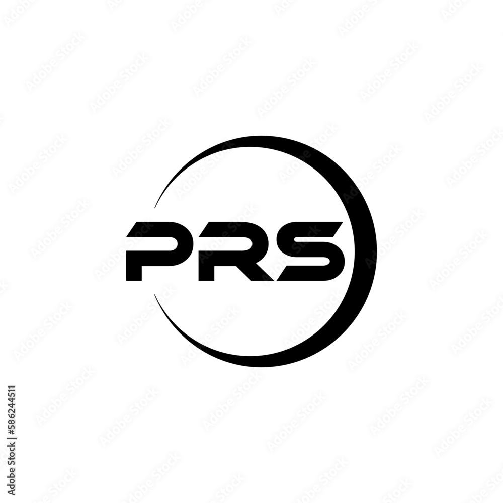 PRS letter logo design with white background in illustrator, cube logo ...
