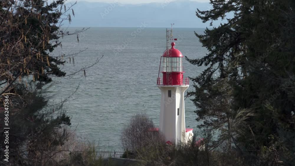Sheringham Point lighthouse near Sooke 4K UHD. Sheringham Point ...