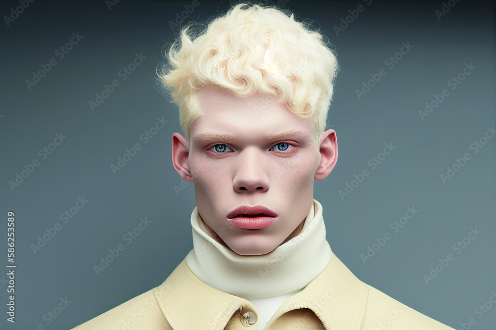 Fashion knows no limits: portrait of albino model with their own style ...