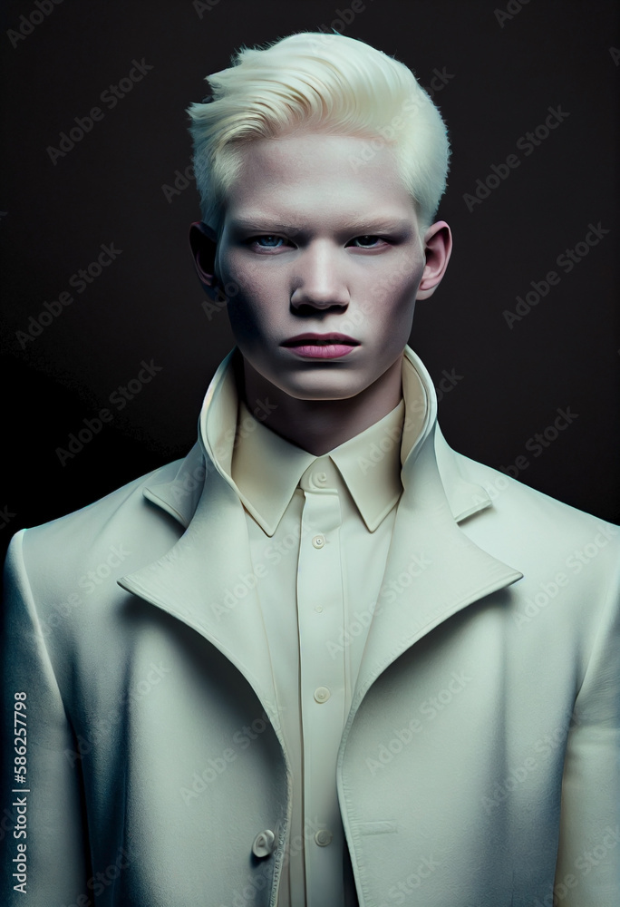 Beauty in uniqueness: portrait of albino man with personality. Beauty ...