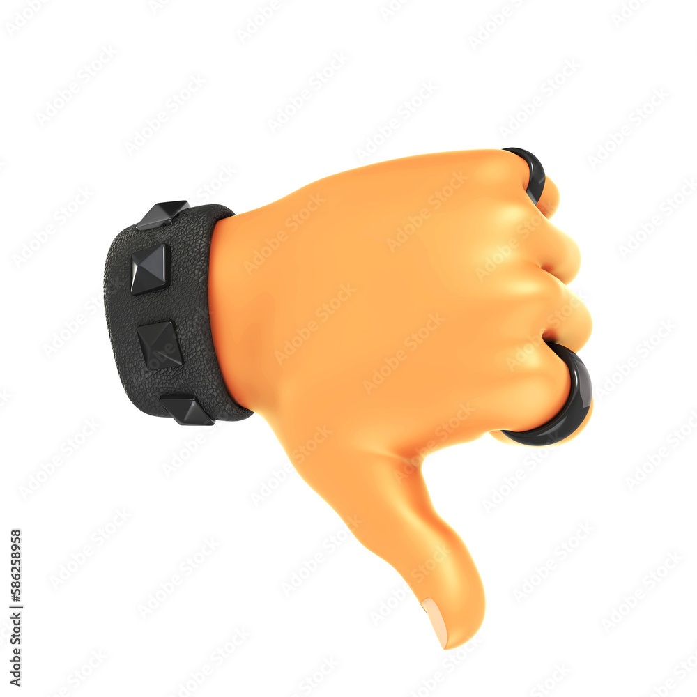 cartoon hand making the negative sign Stock Illustration | Adobe Stock