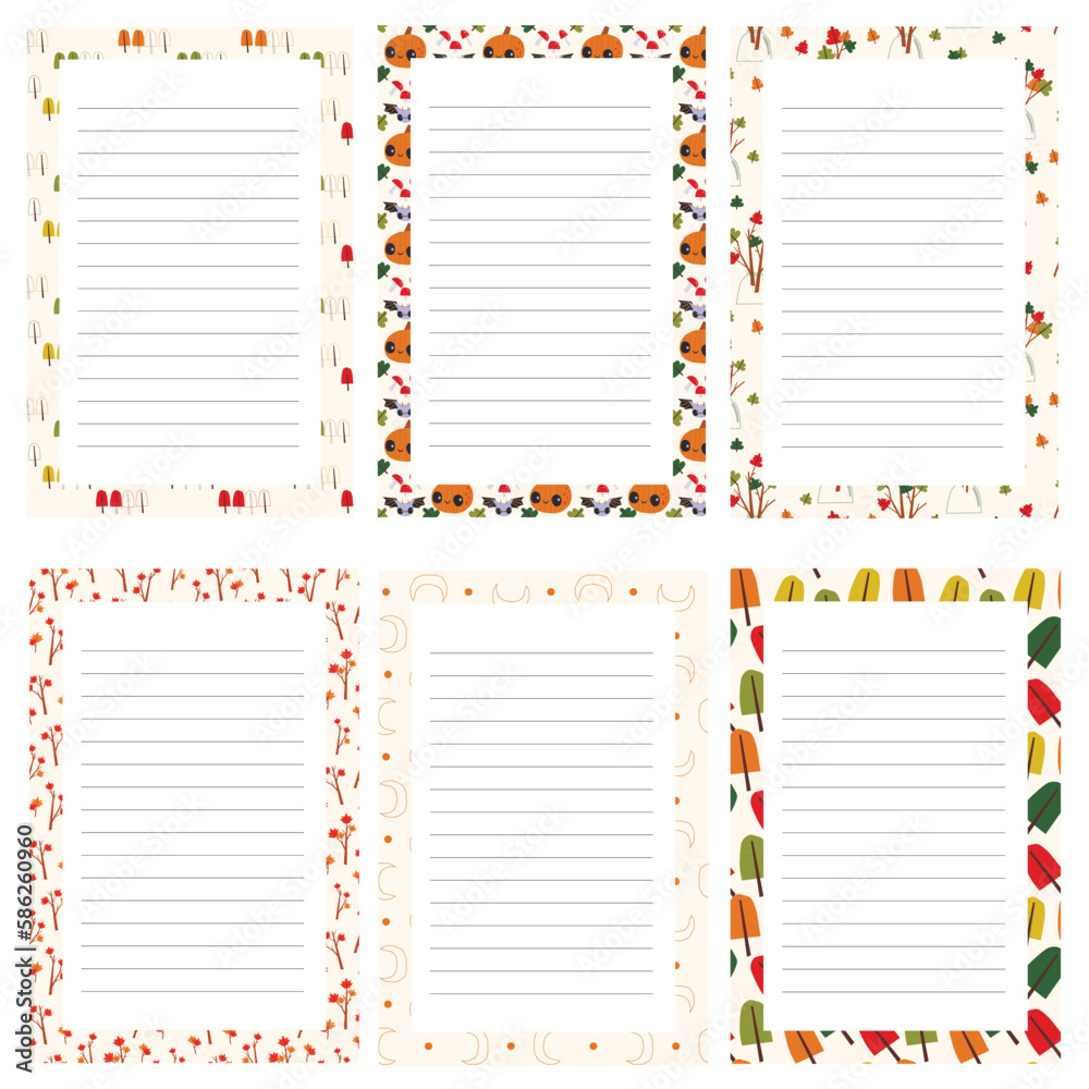 Templates to do list check list blank daily planner for autumn season ...