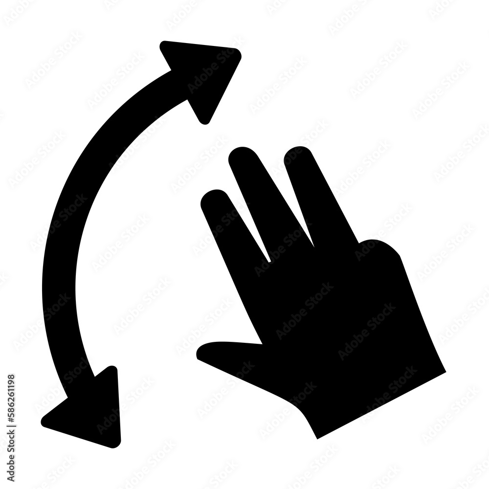 Hand, fingers, gesture, rotate, move icon. Element of hand icon for mobile concept and web apps ...