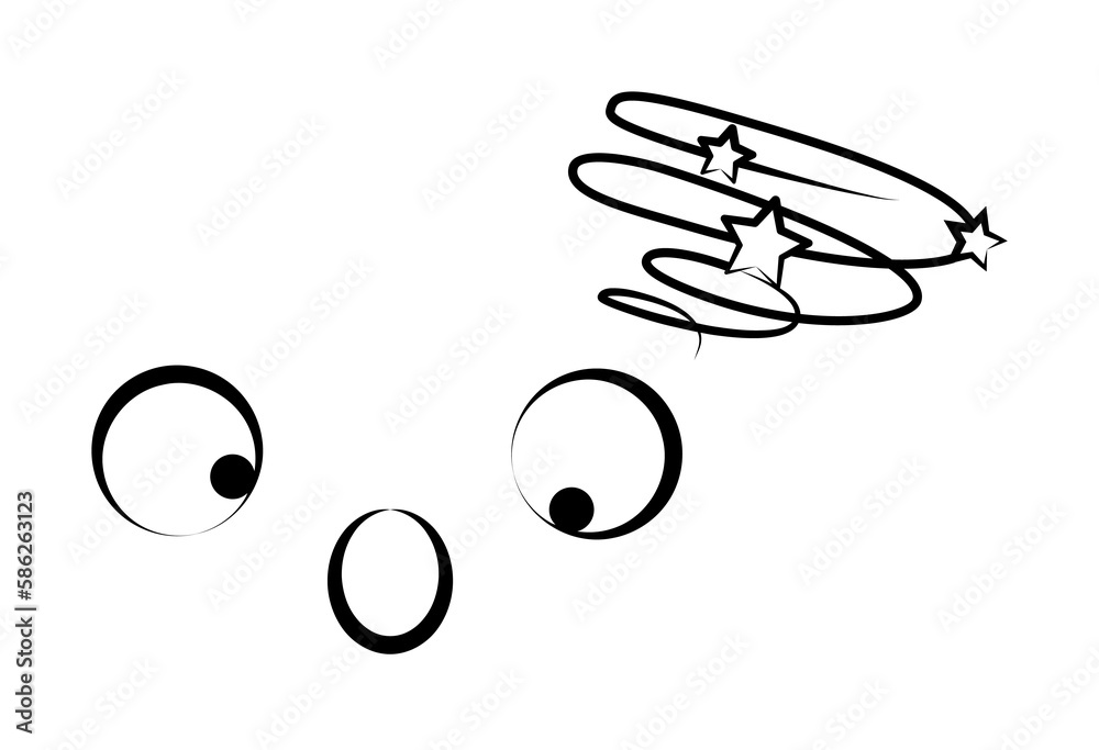 Confused face icon. Element of anime face icon for mobile concept and ...