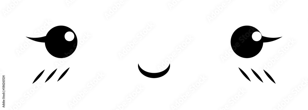 embarrassed, smile icon. Element of anime face icon for mobile concept ...