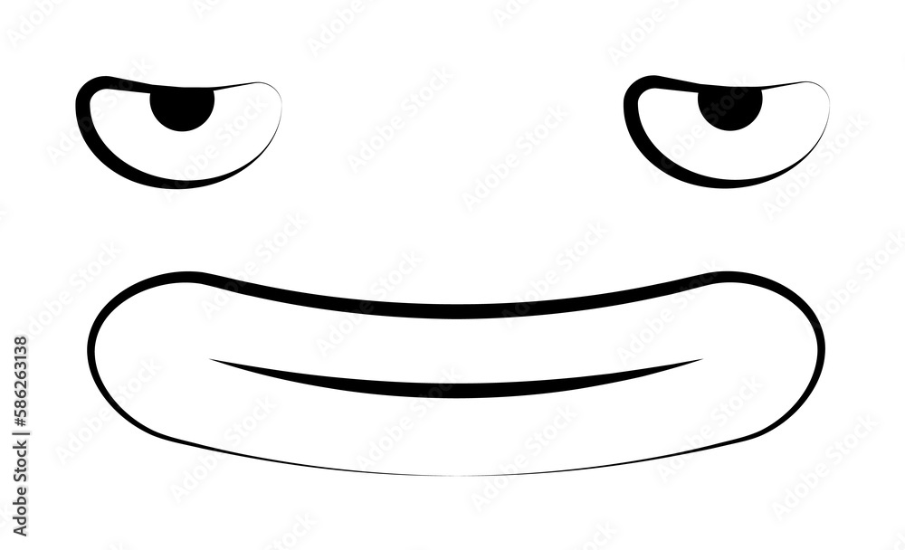 mockery face icon. Element of anime face icon for mobile concept and ...