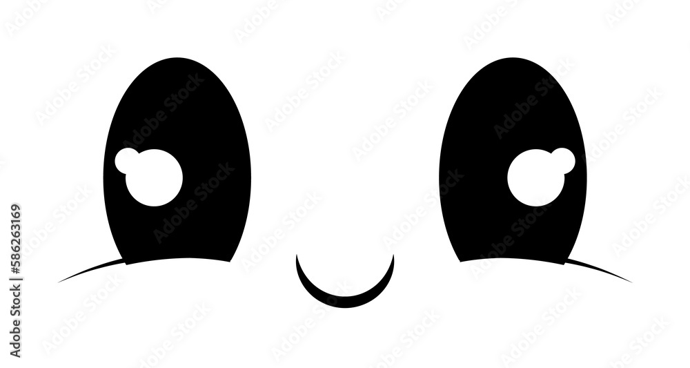 Smile face icon. Element of anime face icon for mobile concept and web ...