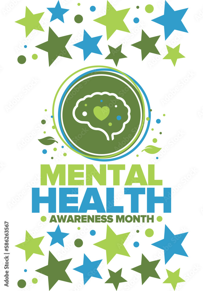 Mental Health Awareness Month in May. Annual campaign in United States ...