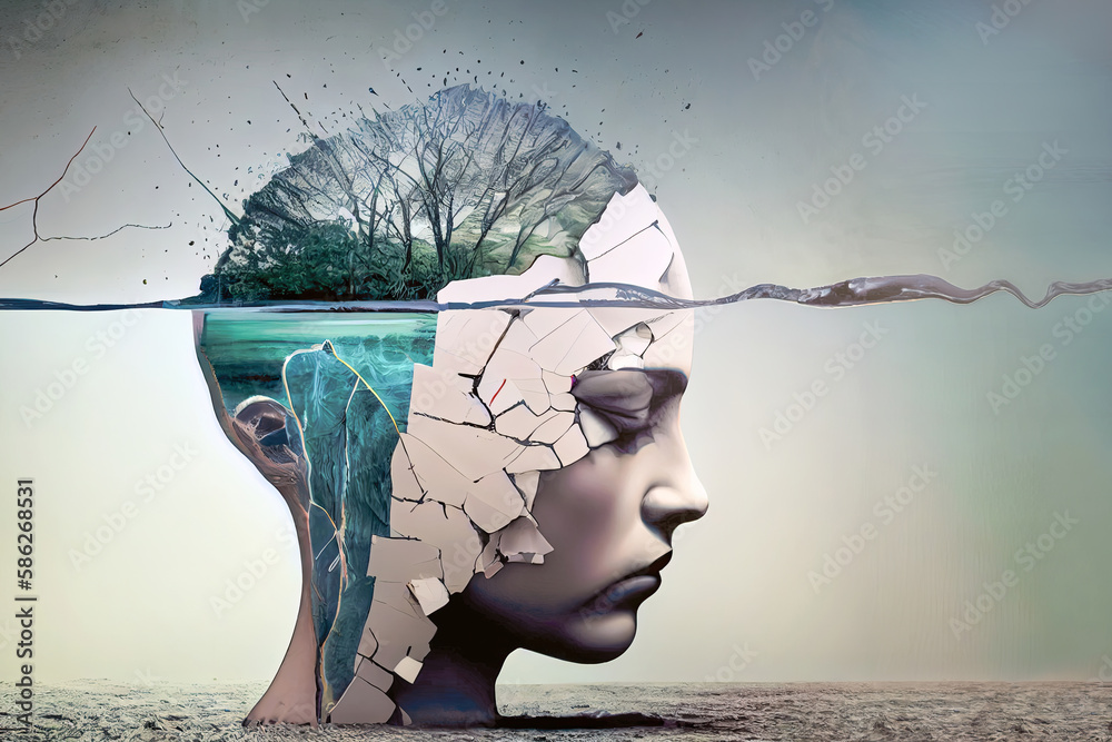 Woman's head, symbolizing the struggles and challenges faced by those ...