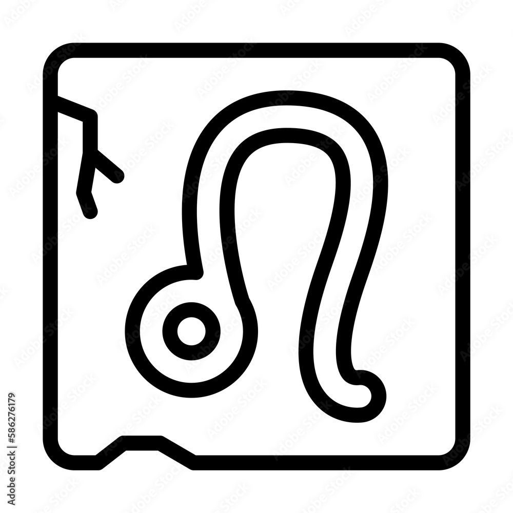 Zodiac Leo icon. Simple line, outline elements of esoteric icons for ui ...